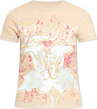Diesel Femme, Tops, Beige, Taille: 38 FR T-Brenda T-Shirt