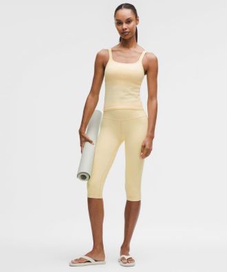 lululemon Align Crop Leggings mit hohem Bund f&uuml;r Frauen - 43 cm - Gr&ouml;&szlig;e 10 in Butter Cream