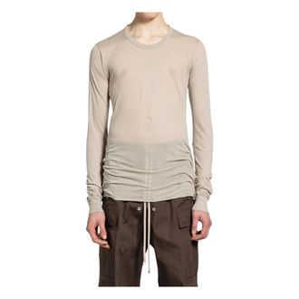 Rick Owens Temple Basic LS T - Homme - Tops - Beige - Taille: XL