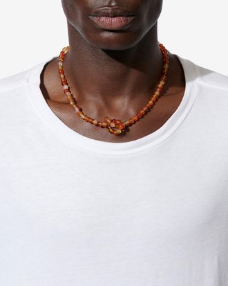 Isabel Marant Collier Noah - Homme - Orange Coquelicot-argent - Isabel Marant