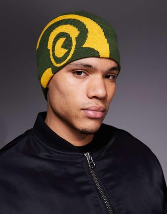 Icecream Bonnet avec smiley - Vert et jaune