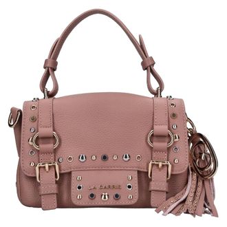 La Carrie Embossed Leather Bag - - Bags - Damen - Rosa - ONE SIZE