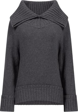Victoria Beckham Pull &agrave; col large - Femme - Pulls - Gris - Taille: 36 FR