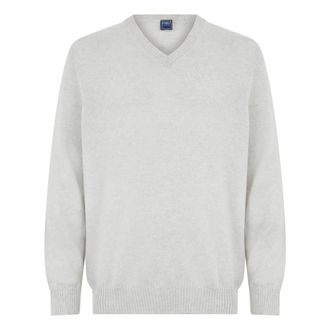Fedeli V-Ausschnitt Pullover - - Knitwear - Herren - Grau - 3XL