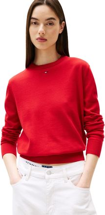 Tommy Jeans Damen Tjw Essential Crew Sweater EXT Dw0dw20159 Pullover, Red (Sapphire Red), XXL EU