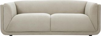 Miliboo Design-Sofa, 3-Sitzer, Chenille-Stoff, Beige, HOSBO
