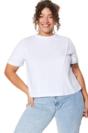 Trendyol Trendyol Women Regular fit Basic Crew Neck Knit Plus Size T-Shirt Hemd