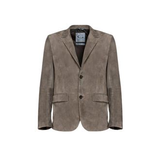 Gimos Leichter Wildlederblazer mit Einzelbrust - - Jackets - Herren - Beige - 4XL