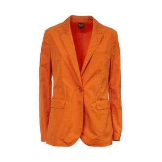 Aspesi Einreihiger Baumwollpopeline-Blazer - - Jackets - Damen - Orange - S