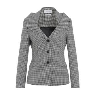 Alexander McQueen Gingham-Karo-Jackett mit abgesetztem Kragen und Riemendetail - - Jackets - Damen - Mehrfarbig - S