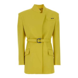 The Attico Wollgabardine-Blazer - - Jackets - Damen - Gelb - 2XS