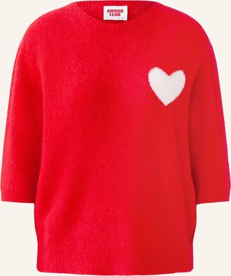 Oui Pullover Mit 3/4-Arm rot