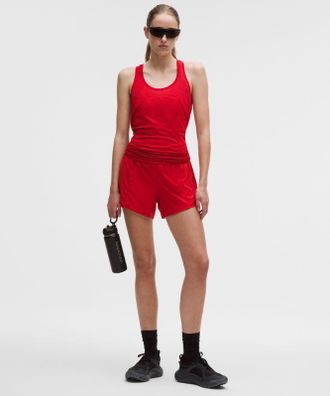 lululemon Hotty Hot Shorts mit hohem Bund und Liner f&uuml;r Frauen - 10 cm - Neon - Gr&ouml;&szlig;e 10