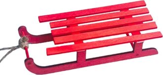 Generic Weihnachtsdekoration aus Holz mit Schlitten - rustikale Miniatur-Dekoration | Festliches Schlitten-Modell f&uuml;r Regale, Schlafzimmer, T&uuml;ren und B&uuml;cherre