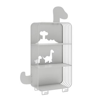 Generic Kreatives Bücherregal, Doppellagiges Eisenregal mit 4 Stützfüßen, geeignet for das Home Office im Wohnzimmer(Color2,60x29x112cm)