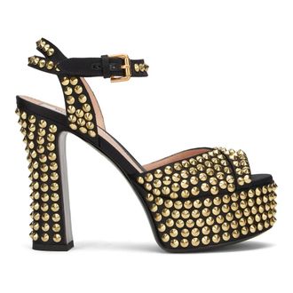 Moschino High Sandal mit Plateau und Nieten - - Shoes - Damen - Mehrfarbig - 39 EU