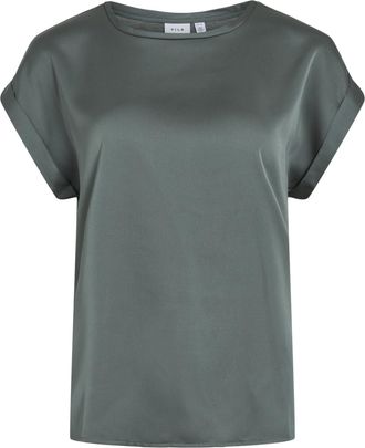 Vila Viellette S/S Satin Top - Noos