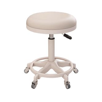 Generic Hocker B&uuml;ro Ergonomisch mit Rollen H&ouml;henverstellbar 43-57cm K&uuml;chenhocker 360&deg; Drehhocker Werkstatt Hocker 7 Farben f&uuml;r Zuhause Lager und Gesch&auml;ft(Beig