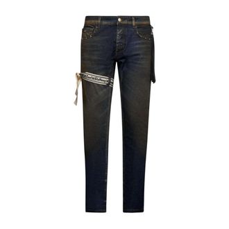John Richmond Jeans mit Print-Detail und seitlichem Tape - - Jeans - Herren - Blau - W37