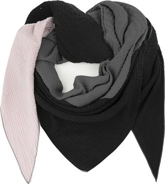 Glamexx24 Damen XXL Schal Dreieckschal Dreieckstuch Halstuch musselin Schal Poncho viele Farbkombinationen aus Baumwolle made in italy