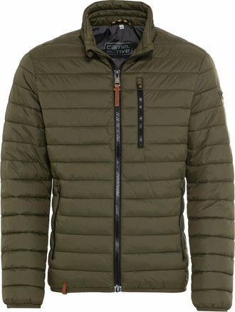 Camel Active Herren Leichte Steppjacke ohne Kapuze Oliv, menswear-48