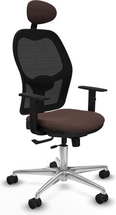 Piqueras y Crespo Chorquera Stuhl mit 1D-Armen, h&ouml;henverstellbarer Lendenwirbelst&uuml;tze und festem Kopfteil, ausgestattet mit Syncro/Traslack und injiziertem Schaumstoff,