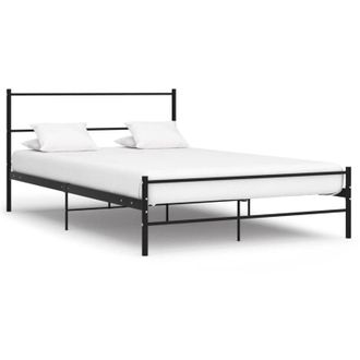 vidaXL Bettgestell Schwarz Metall 120x200 cm Vidaxl