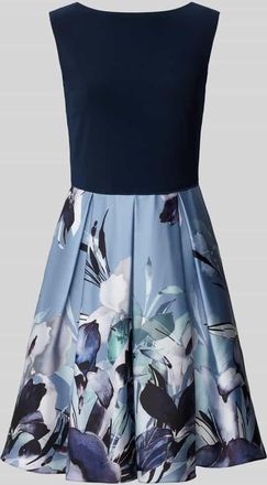 Swing Knielanges Cocktailkleid im Stufen-Look