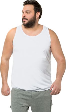 JP1880 Herren L-8XL bis 68, Bauch-Tanktop, längere Form, elastischer Saumbund, rutscht Nicht hoch, breite Träger, schneeweiß 4XL 719783200-4XL