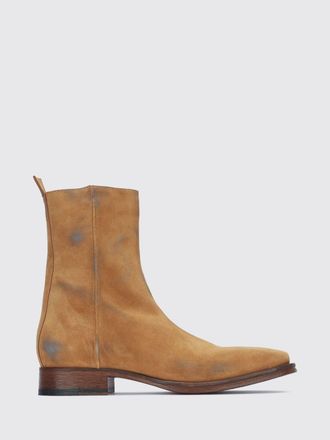 Acne Studios Bottines en cuir su&eacute;d&eacute; avec bout carr&eacute; et effet us&eacute;