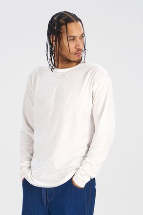 Komodo Herren vegan Langarm-T-Shirt Hakon Off-White