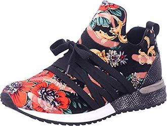 La Strada 1804189 - Chaussures de loisirs pour femme - 4601 - Noir/rouge - Flow, argenté, 38 EU