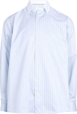 Eton Chemise droite ray&eacute;e &agrave; col contrast&eacute; en coton