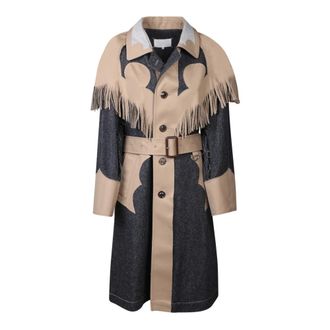 Maison Margiela Stilvoller Einreiher mit G&uuml;rtel - - Coats - Damen - Beige - 2XS