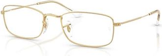Ray-Ban Rb6647 Optics Arista Gold Fassung Klar Glas Polarisiert 55-20