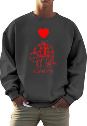 Generic 2026 - Sweat-shirt d&eacute;contract&eacute; &agrave; col rond pour homme et femme - Imprim&eacute; lettre, gris, XXL