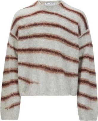 Acne Studios Pull ray&eacute; en laine et mohair