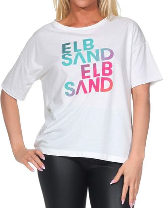 Elbsand Liv Damen T-Shirt, V-Ausschnitt, weit geschnitten