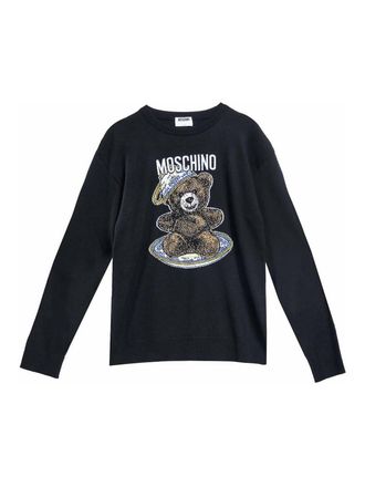 Moschino Pull Col Rond - Noir