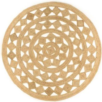 vidaXL Tapis fait &agrave; la main Jute tress&eacute;e 210 cm Vidaxl