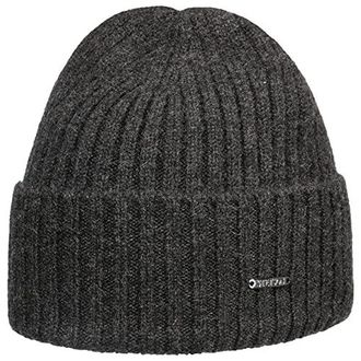 Stetson Bonnet en Cachemire Varnell Femme/Homme - Laine Beanie pour lhiver avec Revers Hiver Automne-Hiver - Taille Unique Anthracite