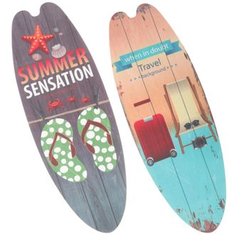FOMIYES 2 St&uuml;ck Surfbrett Holzschild Meeres thema Dekoratives Wandornament Wetterbest&auml;ndig Sommerliche Bar und Strandparty Dekoration