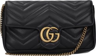 Gucci Marmont Femmes Sac bandouli&egrave;re en cuir noir