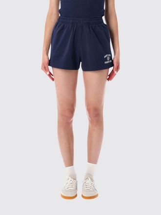 Sporty & Rich Baumwoll-Jogging-Shorts mit Kontrastlogo