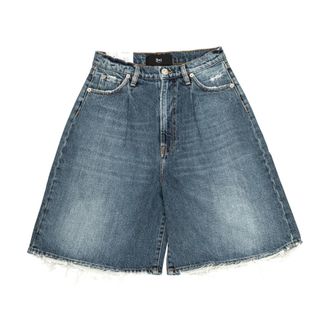3x1 Wide-Leg Denim Shorts - - Shorts - Damen - Blau - W25