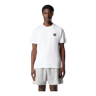 Stone Island Homme, Tops, Blanc, Taille: M Jersey T-shirt