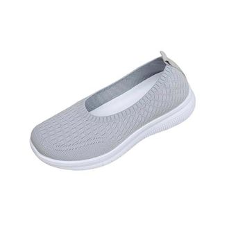 Generic Baskets &agrave; enfiler en maille pour femme - Chaussures de marche d&eacute;contract&eacute;es - Couleur unie - Respirantes - L&eacute;g&egrave;res - Antid&eacute;rapantes - Confortables - C