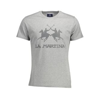 La Martina T-Shirt mit Rundhalsausschnitt - - Tops - Herren - Grau - M