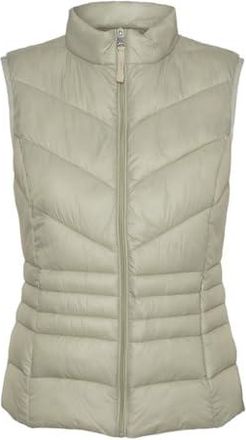 Vero Moda Vmsorayasiv Short Waistcoat Boo Gilet matelass&eacute;, Abbey Stone, XS Femme
