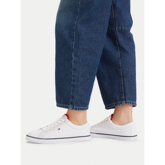 Tommy Hilfiger Sneakers aus Stoff Tommy Hilfiger Th Low FW0FW09390 Wei&szlig;